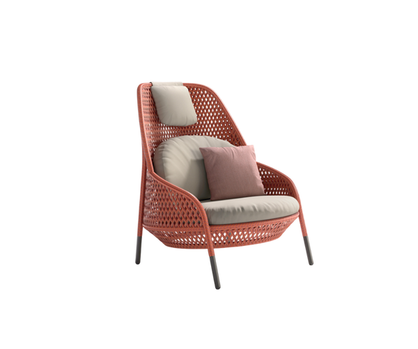 Ahnda Wingback Outdoor Chair by Dedon | Sculptural Comfort ...