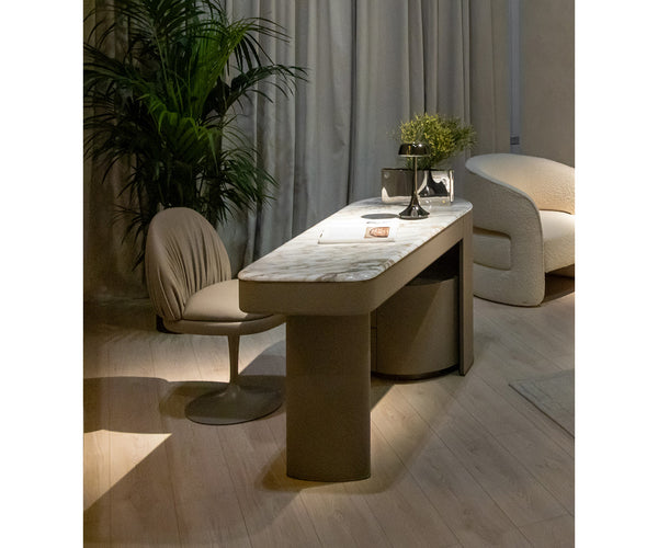 Rugiano Emily Desk | Luxury Italian Leather & Marble Writing Desk ...